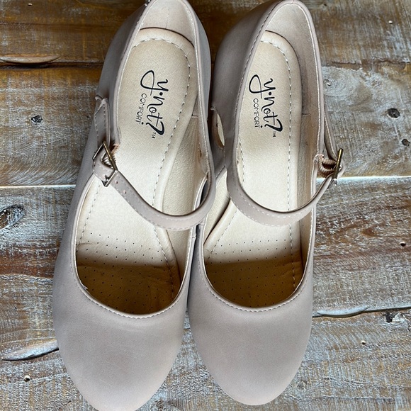 y•not | Shoes | Ynot Comfort Nude Heels | Poshmark